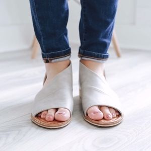 Shoes | Qwenn Cut Out Flats Grey | Poshmark